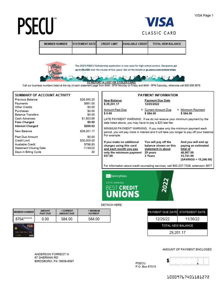Psecu | PDF | Credit Card | Interest