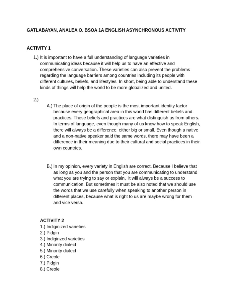 Gatlabayan Analea O. Asynchronous Activity | PDF