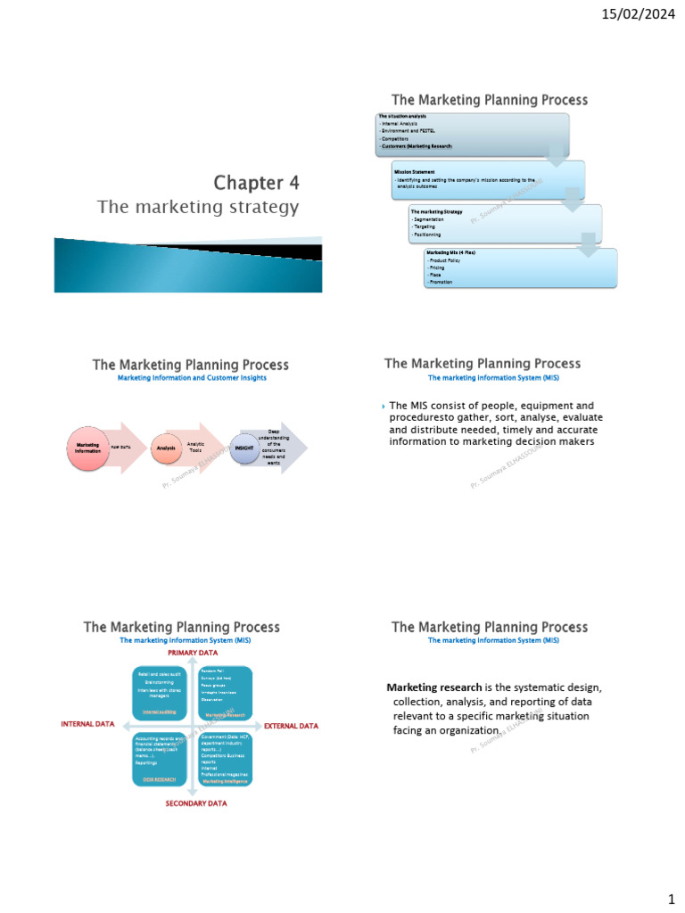 Chapter 4 Marketing Planning Process | PDF | Market Segmentation | Marketing