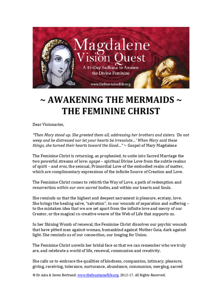 Day17 - Awakening The Mermaids Feminine Christ | PDF | Mary Magdalene ...