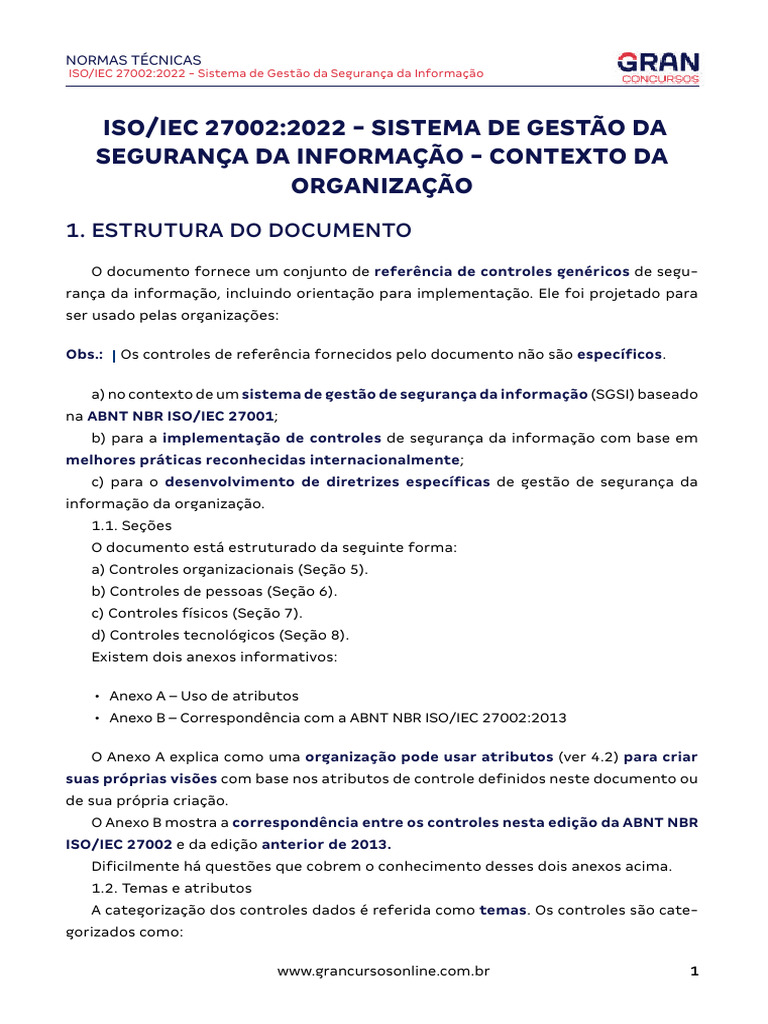 Normas Tecnicas Ti 2023 Aula 07 Iso Iec | PDF | Segurança da informação