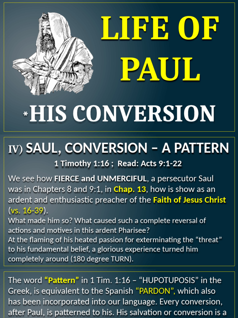 02.week 2 - Saul's Conversion | PDF | Paul The Apostle | Acts Of The ...