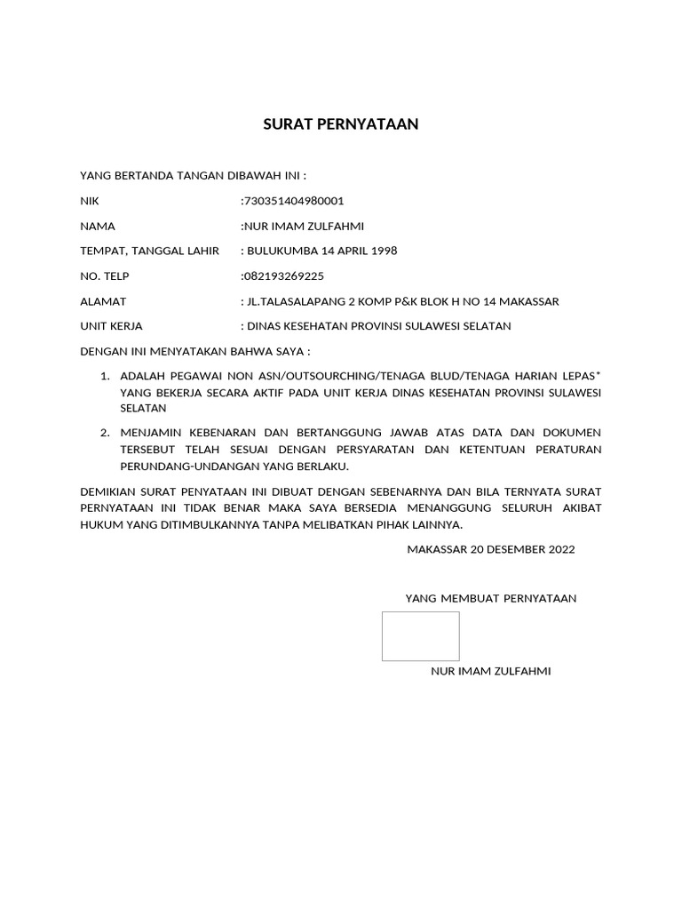 contoh SP (1) | PDF