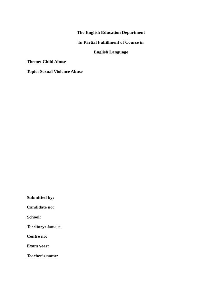 English Sba | PDF