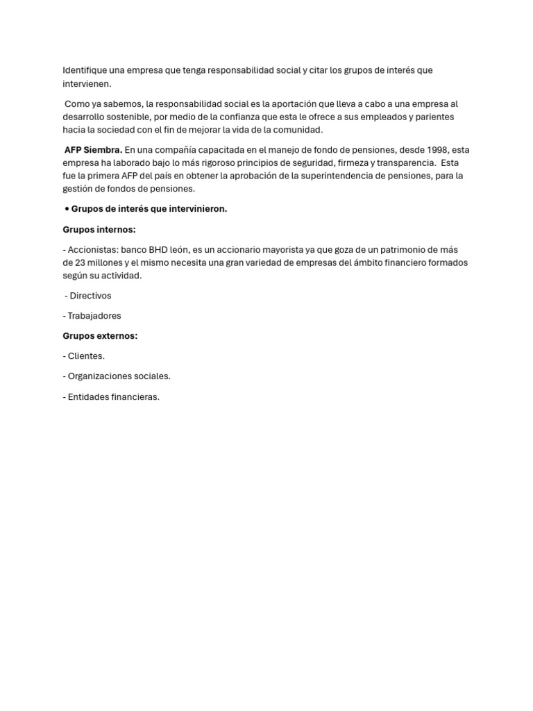 Unidad 4. Actividad 2. Responsabilidad Social | PDF