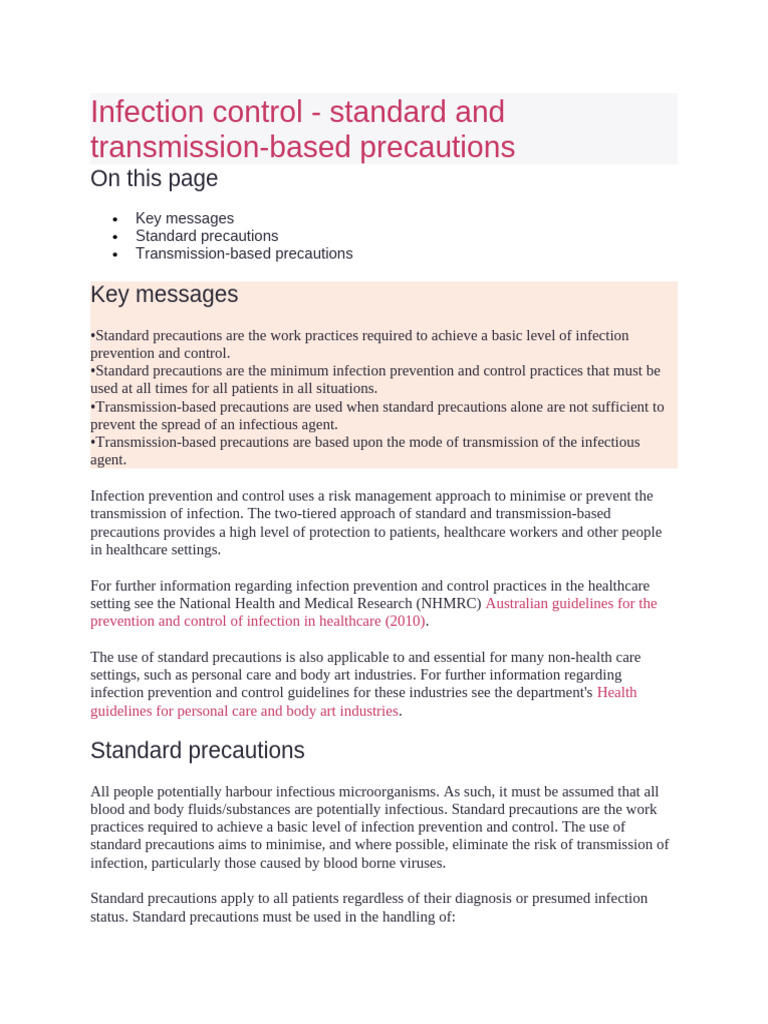 LECTURE Infection control | PDF | Hand Washing | Infection