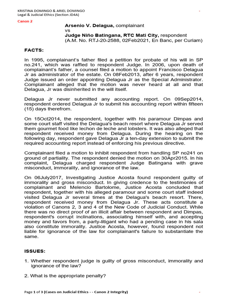 Judge Batingana's Misconduct Case | PDF | Judiciaries | Complaint
