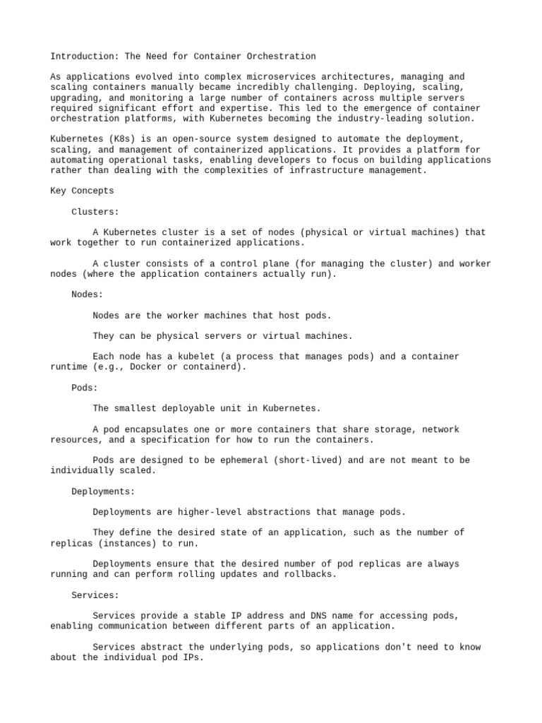 K8s | PDF | Software | Computing