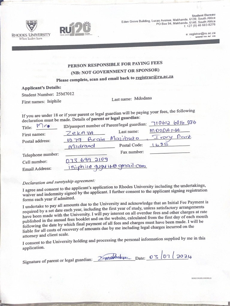 Scanned Document Fee Letter | PDF