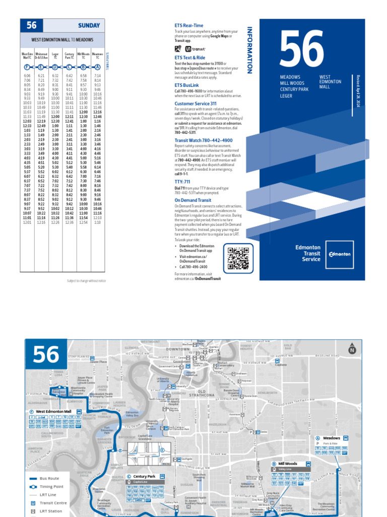 Edmonton Transit Service Guide | PDF | Edmonton | Public Transport