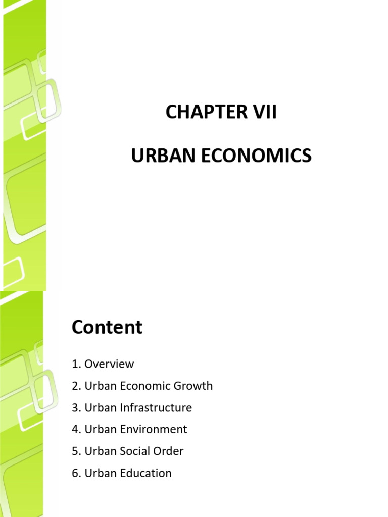 Chapter 7_Urban Economics | PDF | Infrastructure | Crimes