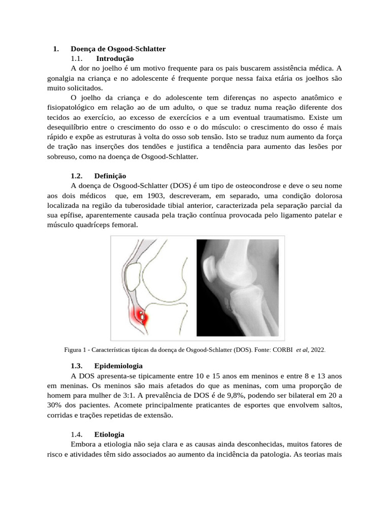 Doença de Osgood-Schlatter | PDF | Remédio | Medicina Clínica