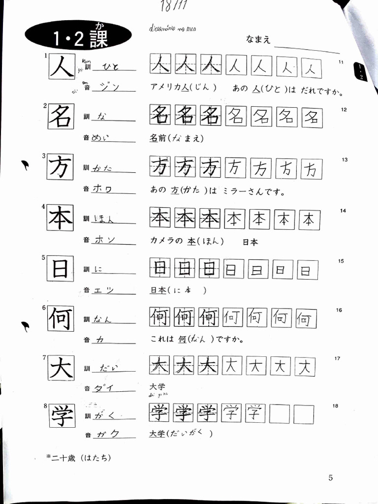 kanji minna 1 | PDF