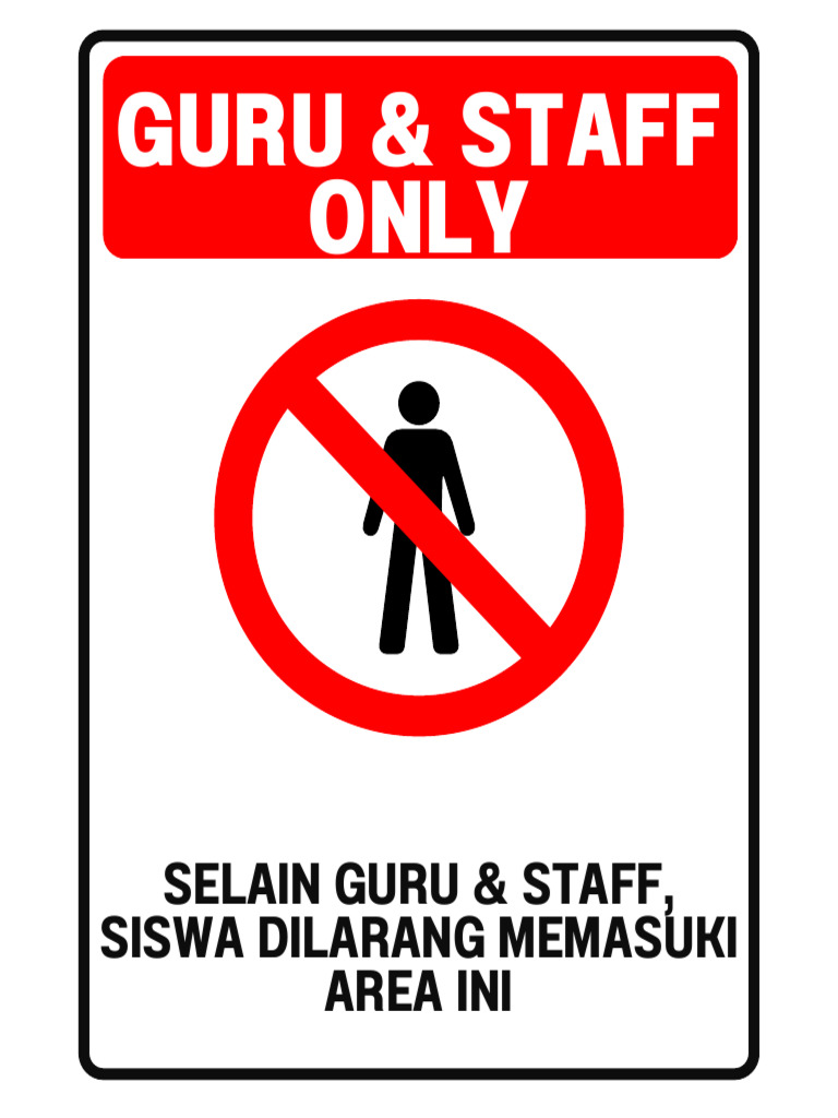 Warning Restricted Area Sign Poster | PDF