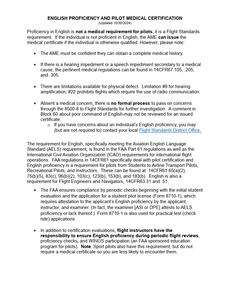 English Proficiency Pilots | PDF | Federal Aviation Administration ...