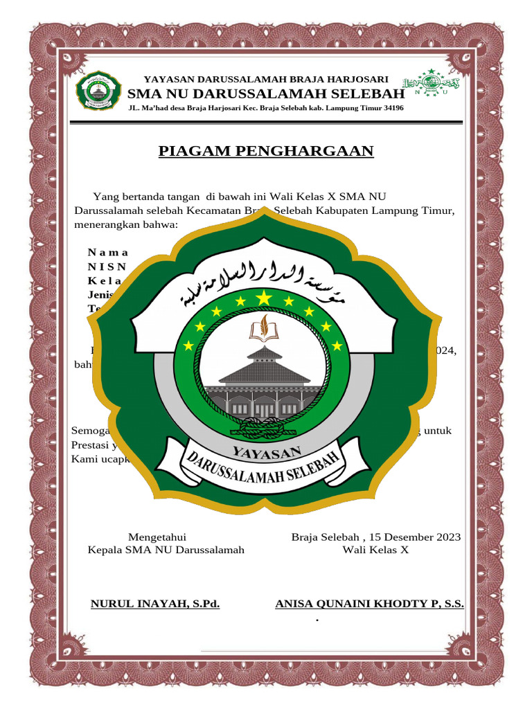 Sertifikat Juara | PDF