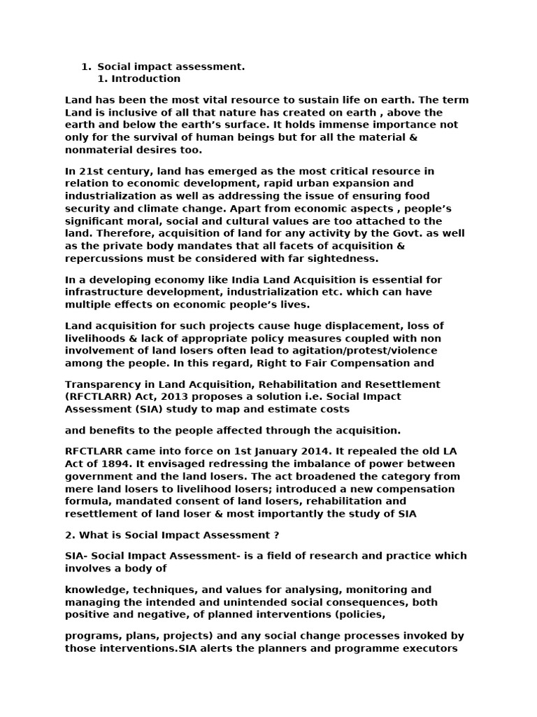 Social Impact Assessment | PDF | Justice | Crime & Violence