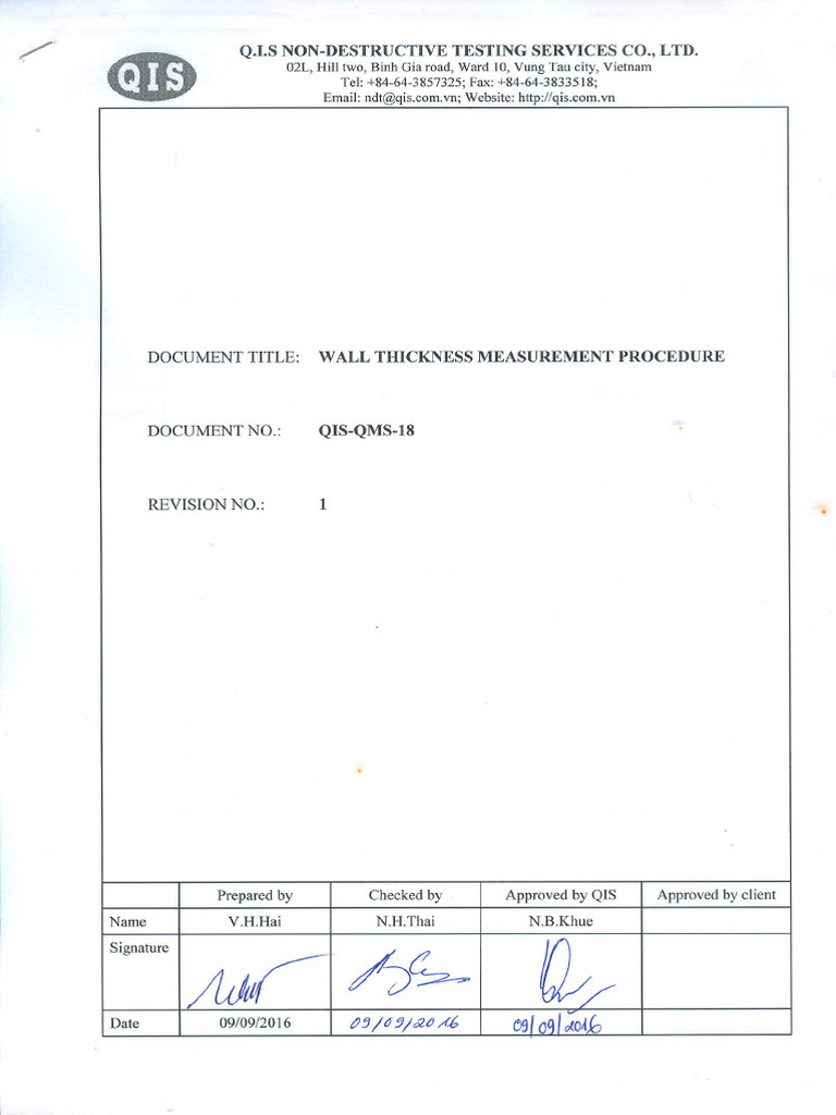 QIS-QMS-18_Rev1_UTM procedure_E | PDF | Calibration | Nondestructive ...