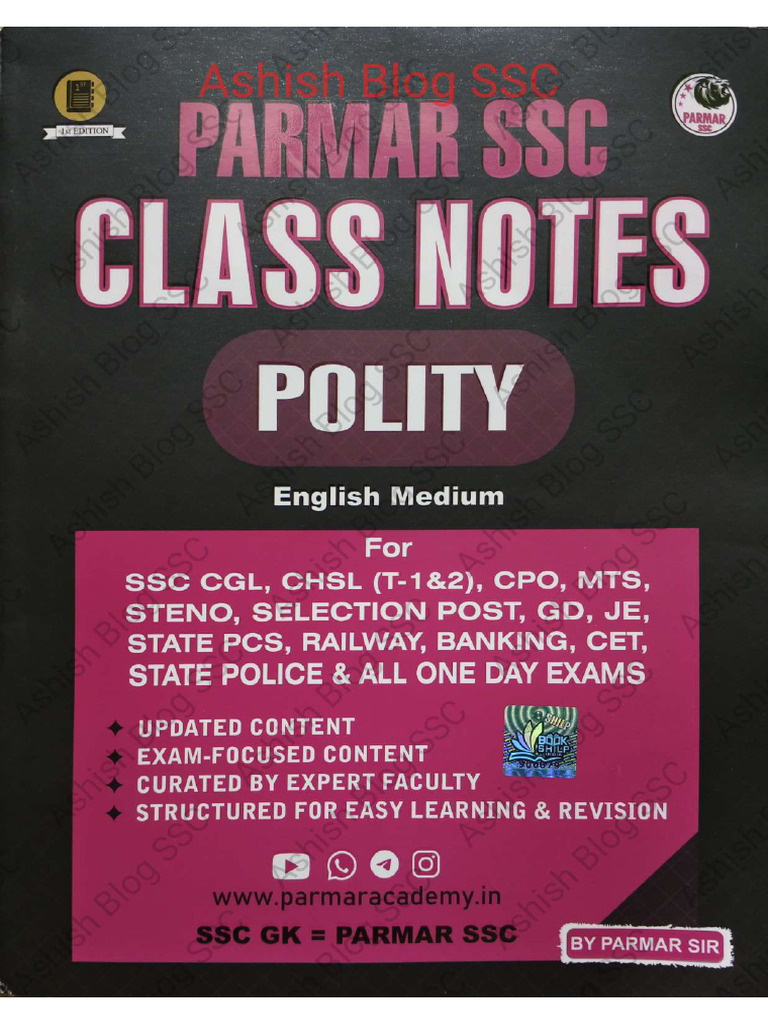 Polity Book by Parmar Sir in English | PDF