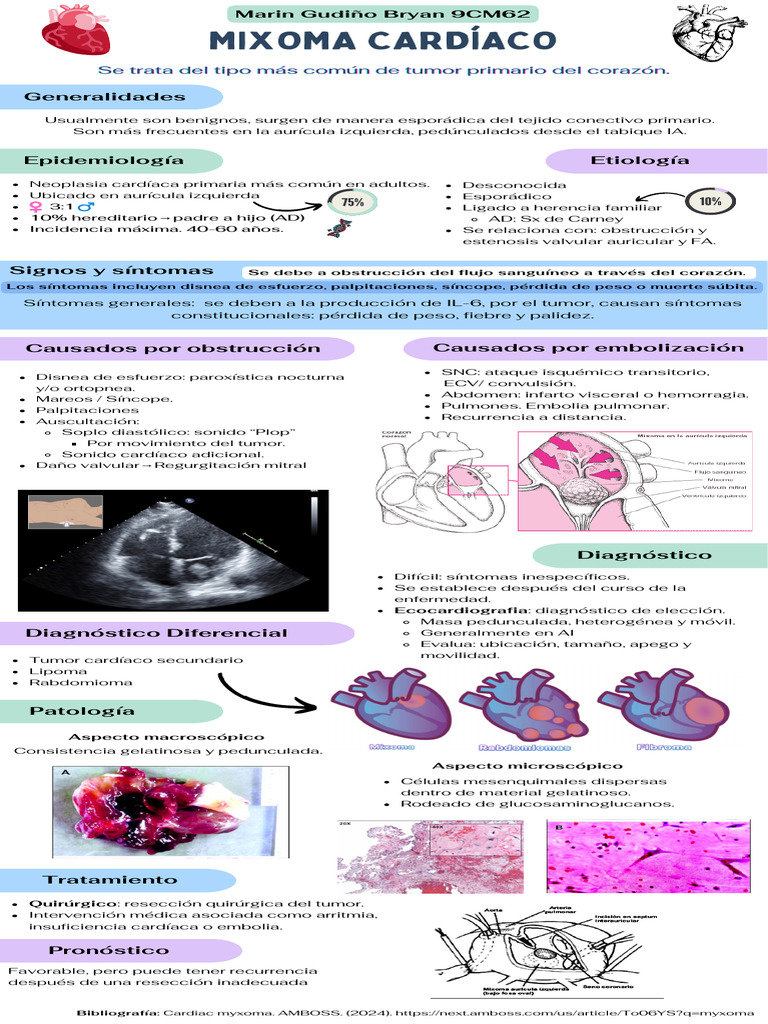 Mixoma Cardíaco Marin Gudiño Bryan | PDF | Corazón | Neoplasias