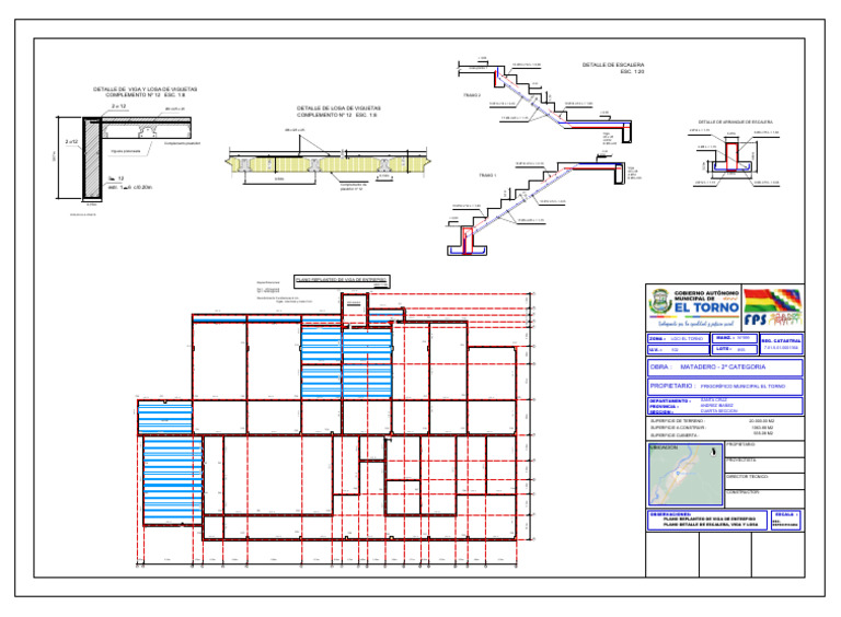 PLANO DE ESCALERA LOSA Y VIGA | PDF