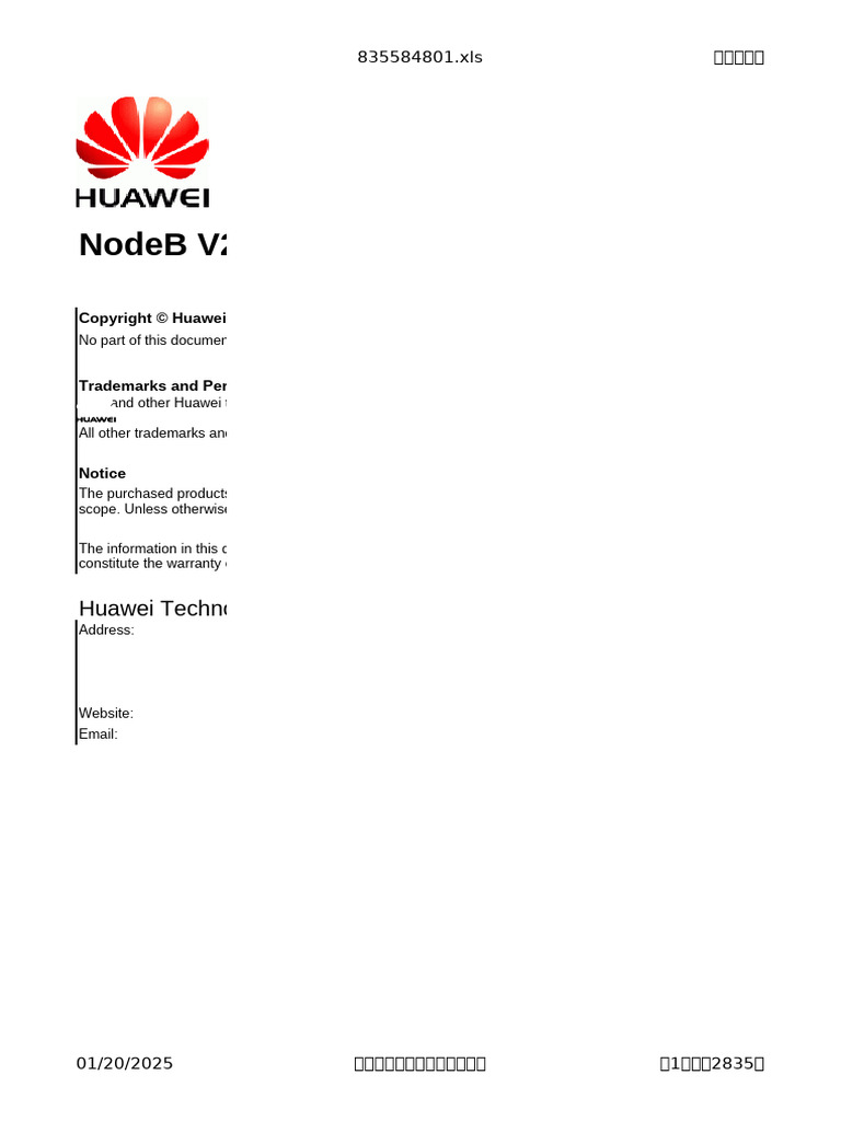 NodeB V200R013C00SPC339 Parameter Reference | PDF | Parameter (Computer Programming ...