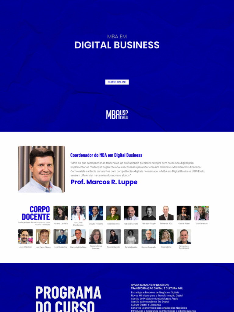 Programa Do Curso - Digital Business | PDF