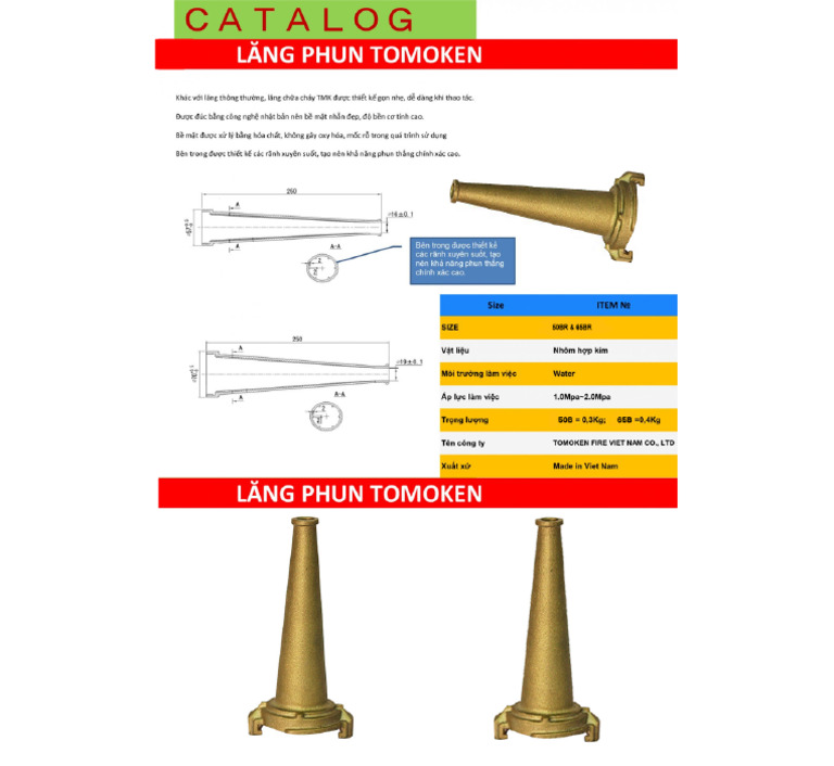 BR50 & BR65 Lăng Phun | PDF