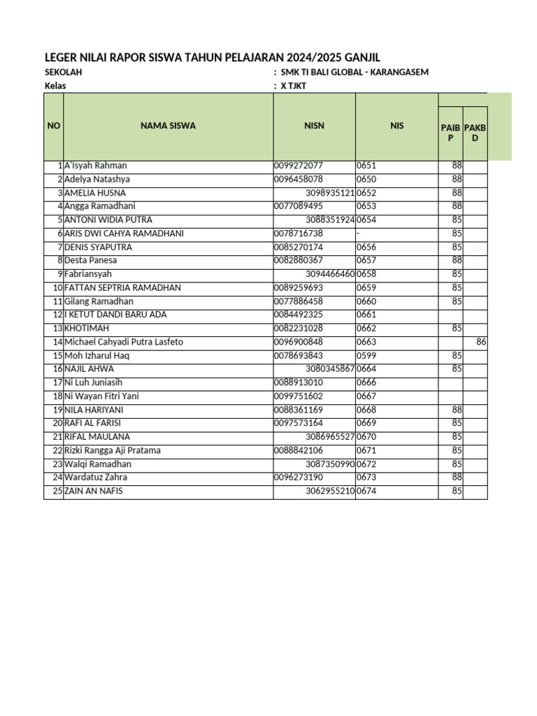 Leger 20241 X TJKT | PDF