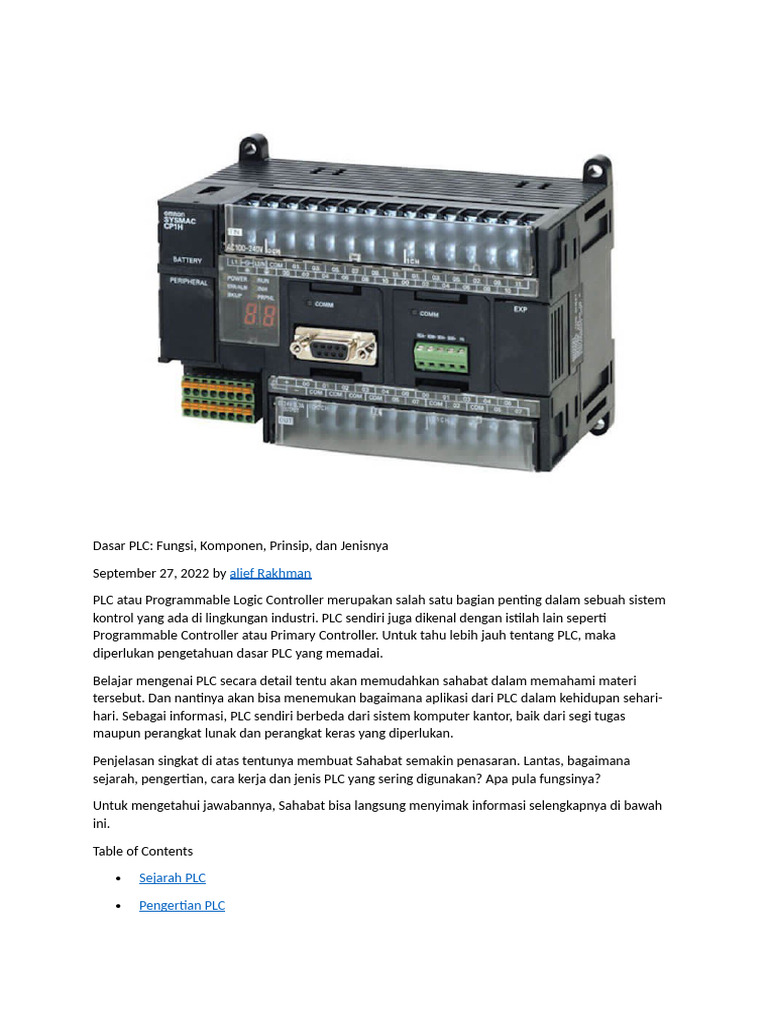 materi Dasar PLC | PDF