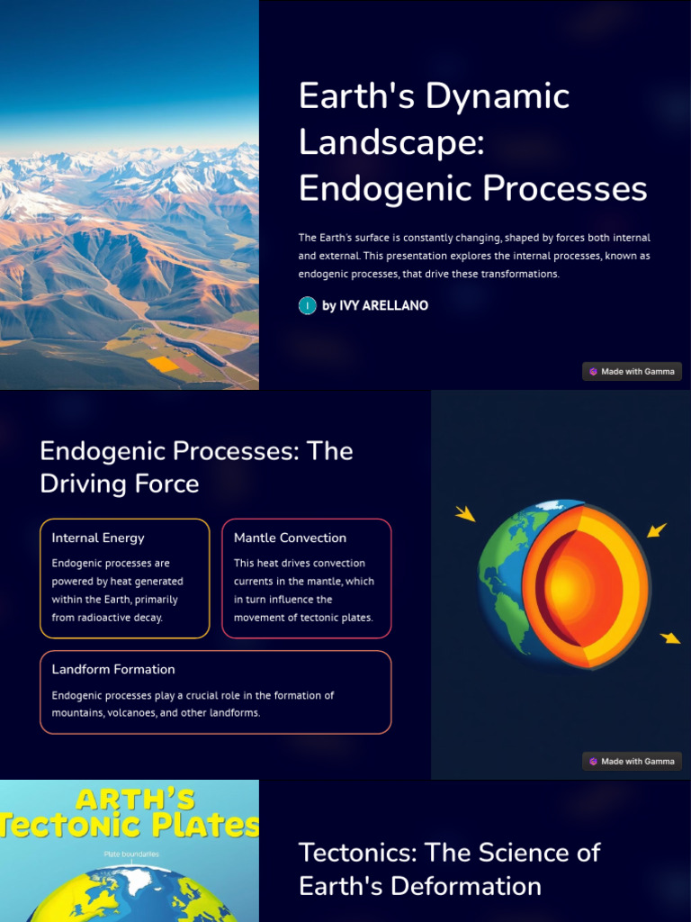 Earths Dynamic Landscape Endogenic Processes | PDF | Plate Tectonics ...