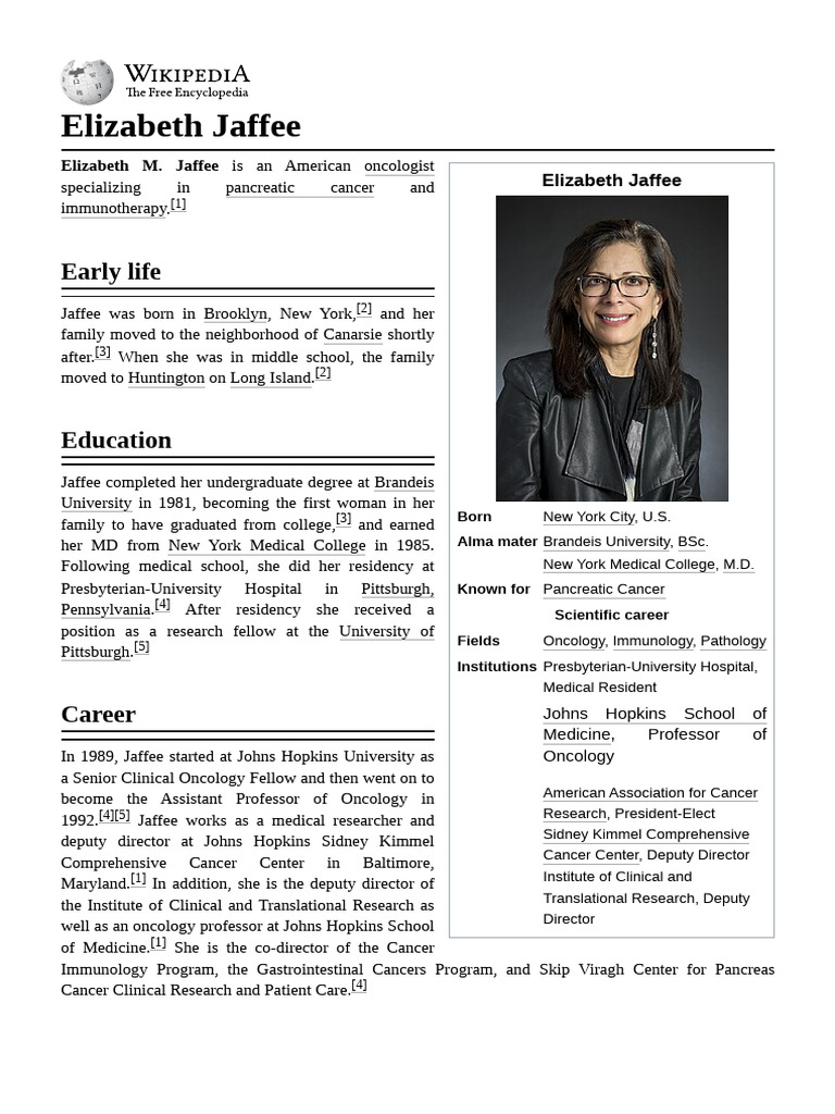 Elizabeth_Jaffee | PDF | Clinical Medicine | Cancer