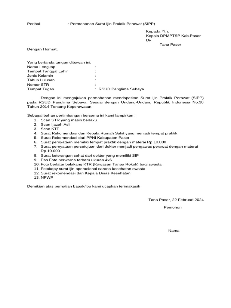 Permohonan Sipp | PDF