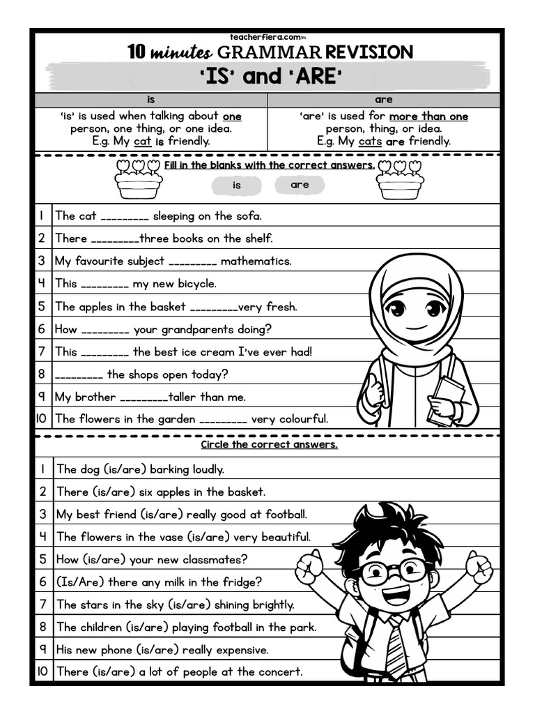 Is and Are 10 Minutes Grammar Revision | PDF