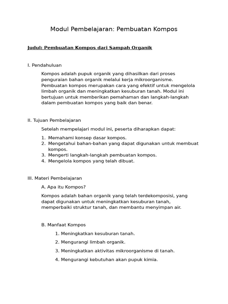 Modul Kompos | PDF