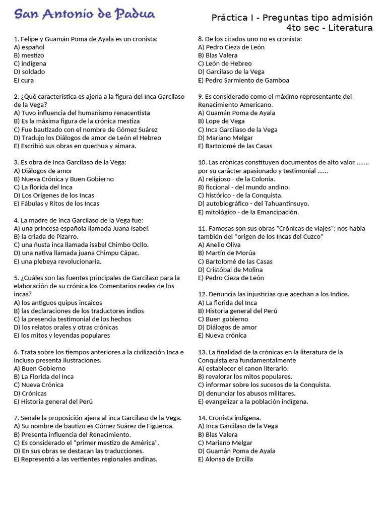 Pract 2 | PDF | Imperio Inca | Andes