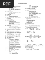 AFM Formula Sheet Summary | PDF