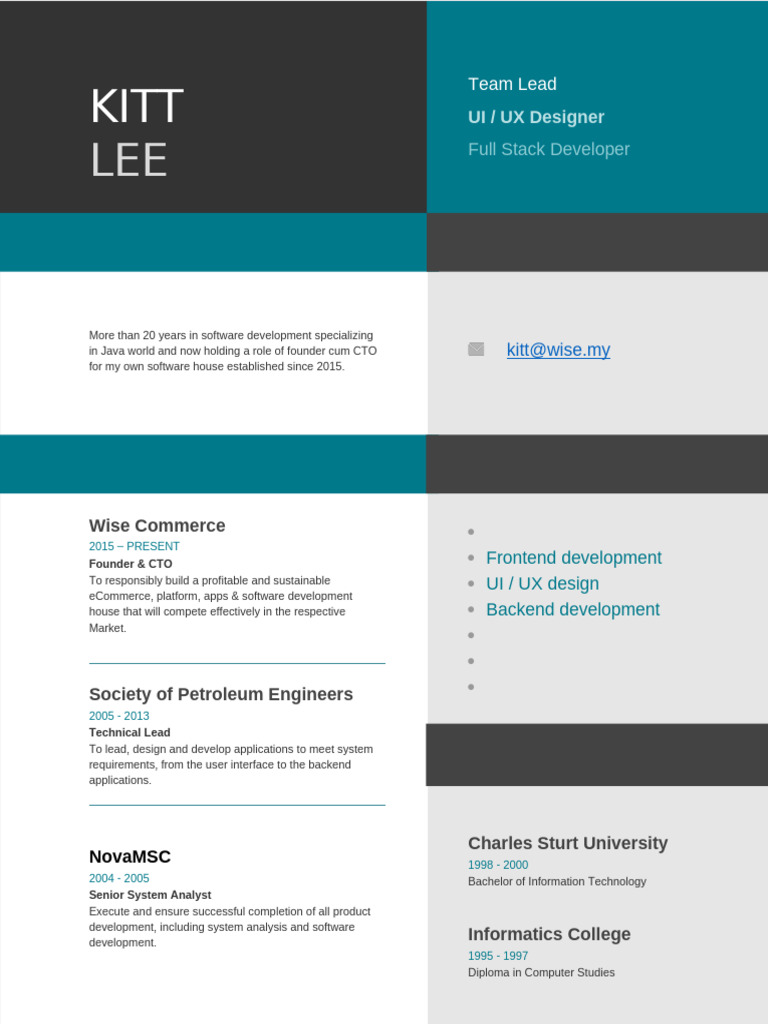 Team Lead & Full Stack Developer | PDF