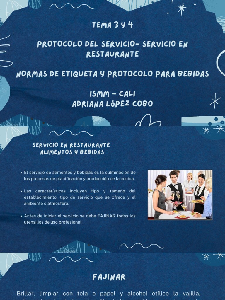 Tema 3 y 4 - Etiqueta y Servicio de Mesal | PDF | Vino | café