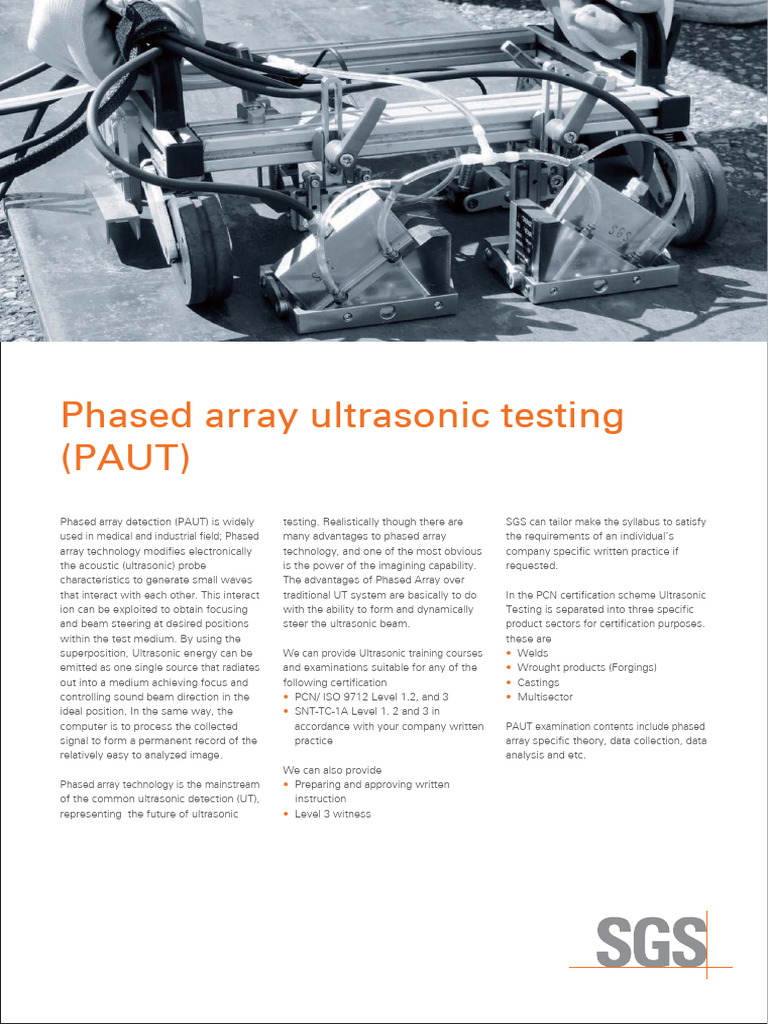 Phased Array Ultrasonic Testing Guide | PDF | Ultrasound ...