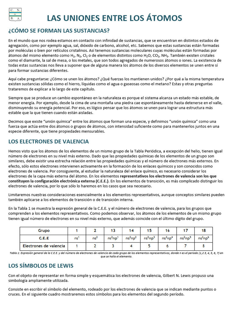 1 Union Iónica | PDF | Enlace iónico | Enlace químico