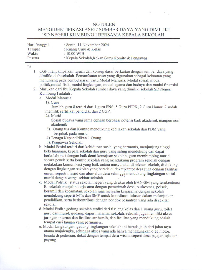 Notulen Bu Lida | PDF