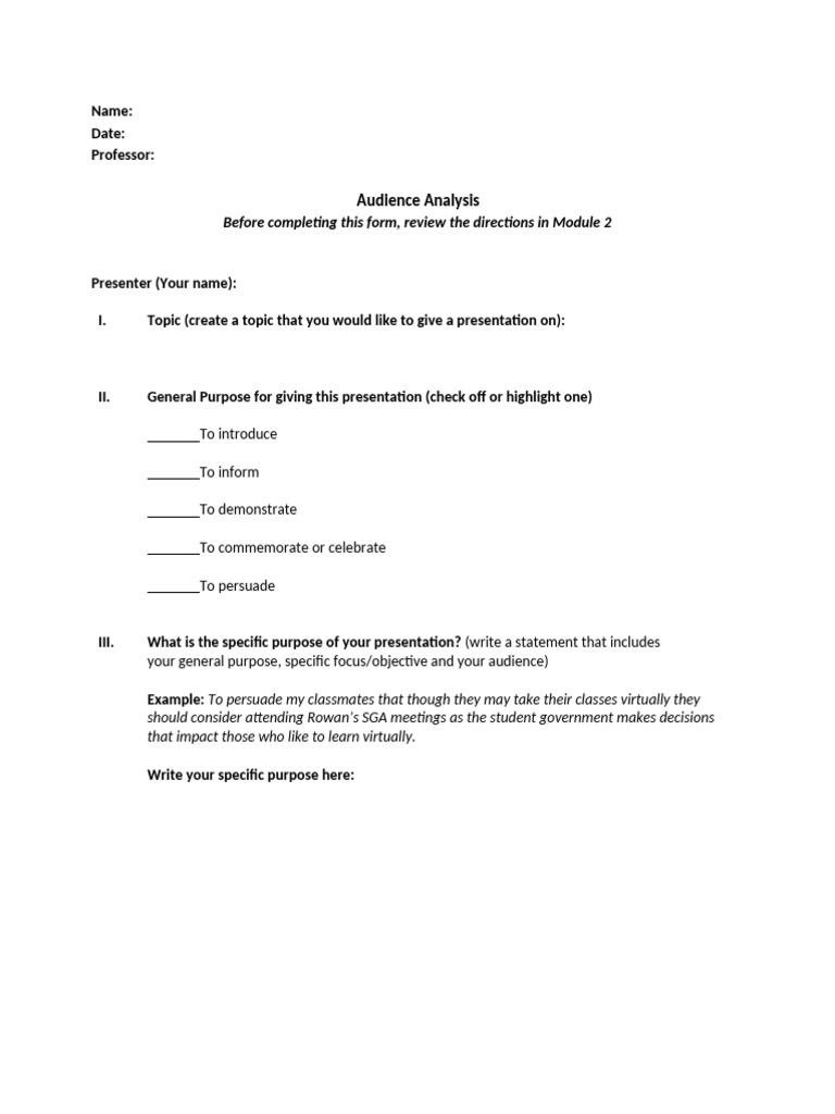 Assignment 2 - Audience Analysis | PDF | Social Psychology | Human Communication
