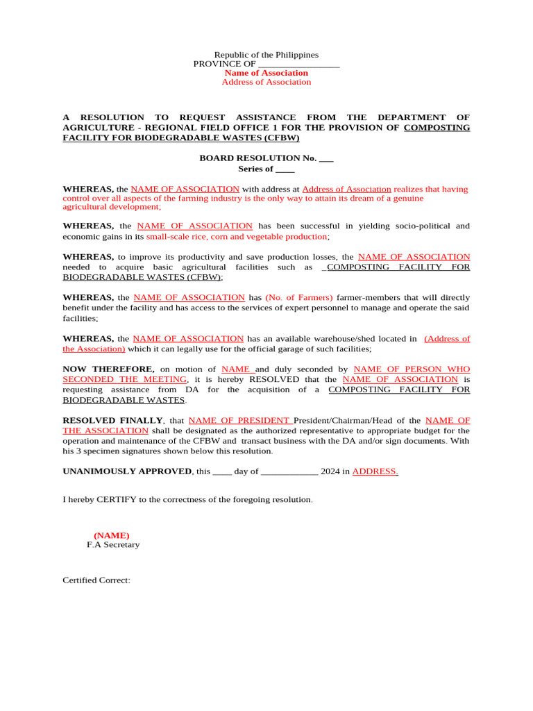 Resolution and Letter of Intent | PDF | Biodegradation