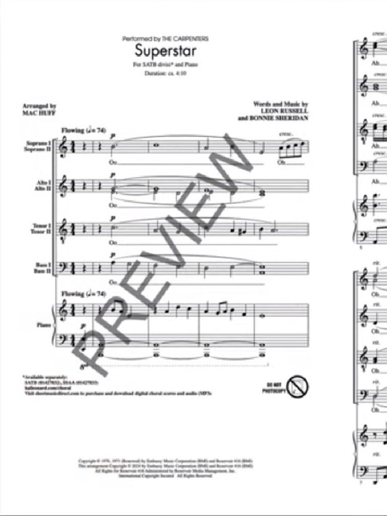 Superstar (Choir) | PDF