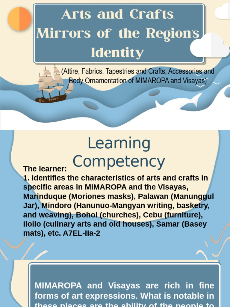 Arts and Crafts of MIMAROPA and Visayas | PDF