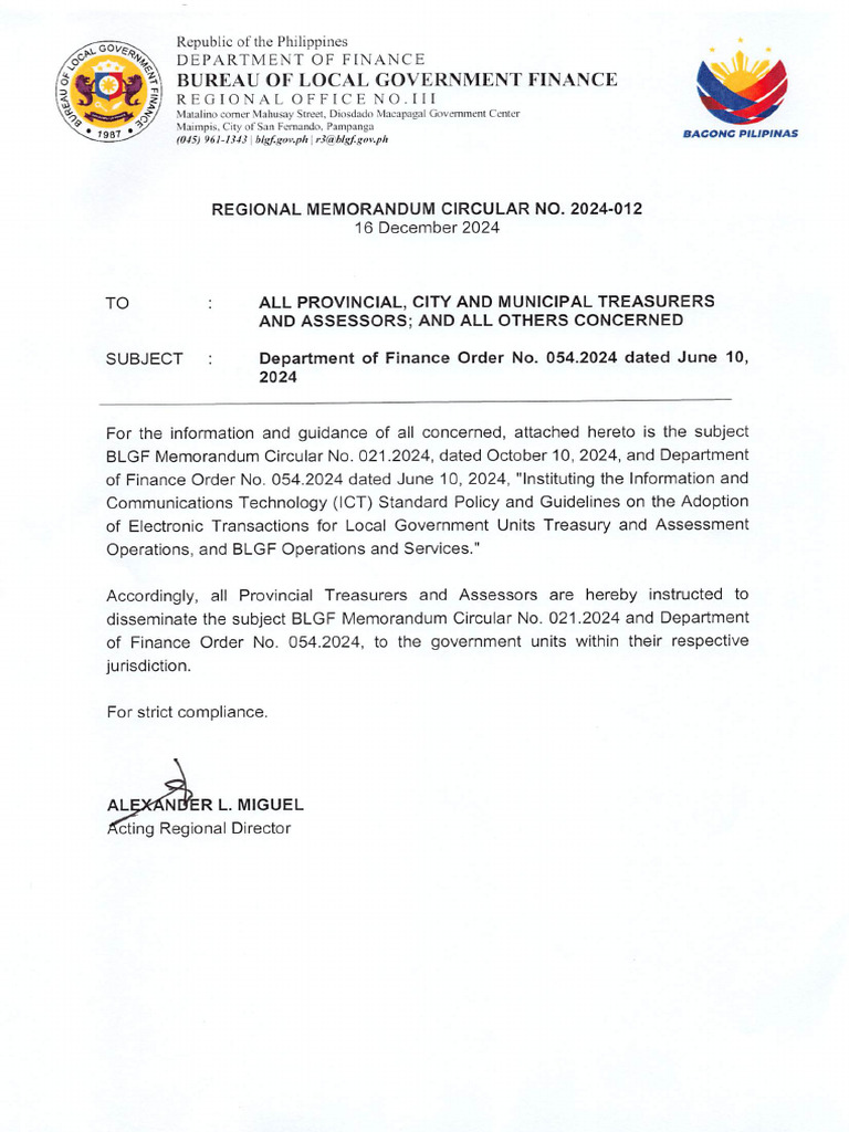 ICT Policy for LGU Electronic Transactions | PDF | Banks | Payments