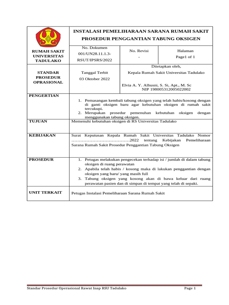 SOP IPSRS RSP UNTAD | PDF