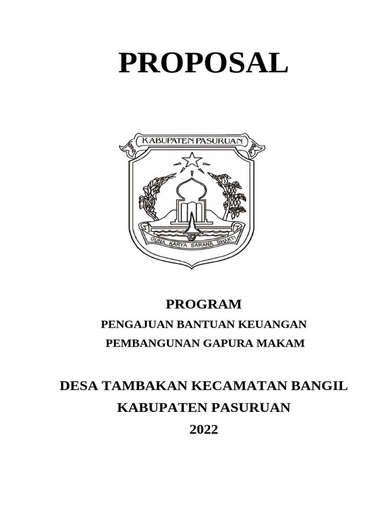 Proposal Gapura Makam | PDF