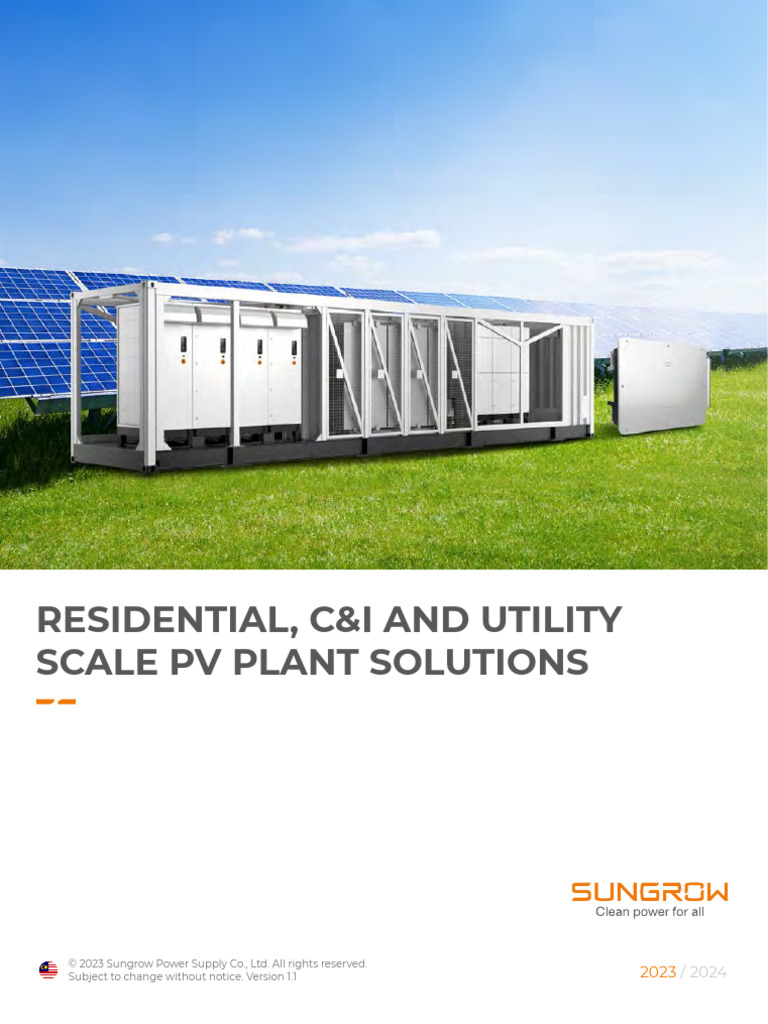 Sungrow Catalog-202308 | PDF | Alternating Current | Transformer